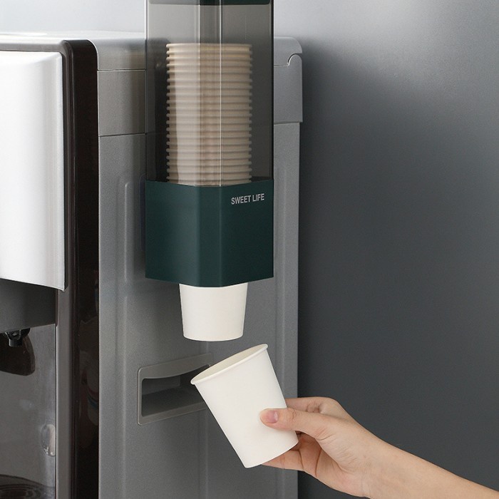 Jual Dispenser Gelas Plastik Kertas Cup Extractor Tempel DgnTempat Kopi ...