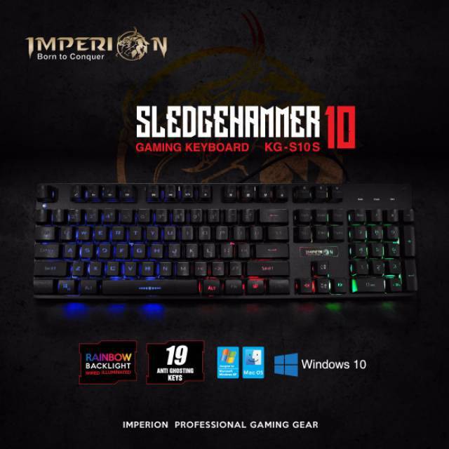 Jual Keyboard Gaming Imperion Sledgehammer 10 - Mechanical Gaming ...