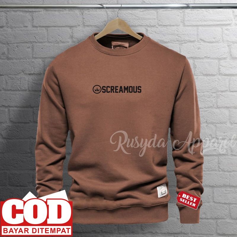 Jual CREWNECK SCREAMOUS Jaket Distro Sweater Oblong Pria Wanita ...