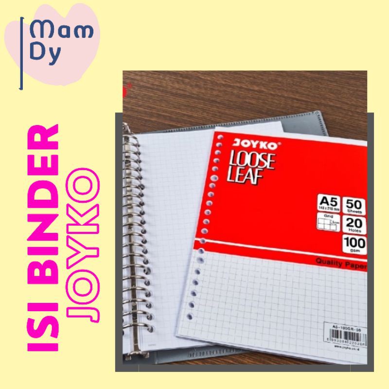 Jual KERTAS / ISI BINDER A5 B5 / 50 100 / JOYKO LOOSE LEAF / KOTAK / TITIK / PLAIN / MATH ...