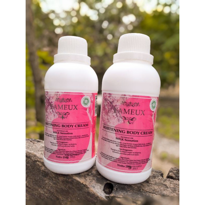 Jual Original Fameux Whitening Body Cream ( Bleaching ) 250ml | Shopee ...