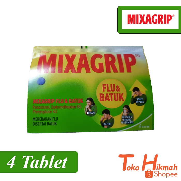 Jual Mixagrip Flu Dan Batuk Eceran 4 Kaplet (HIJAU) | Shopee Indonesia