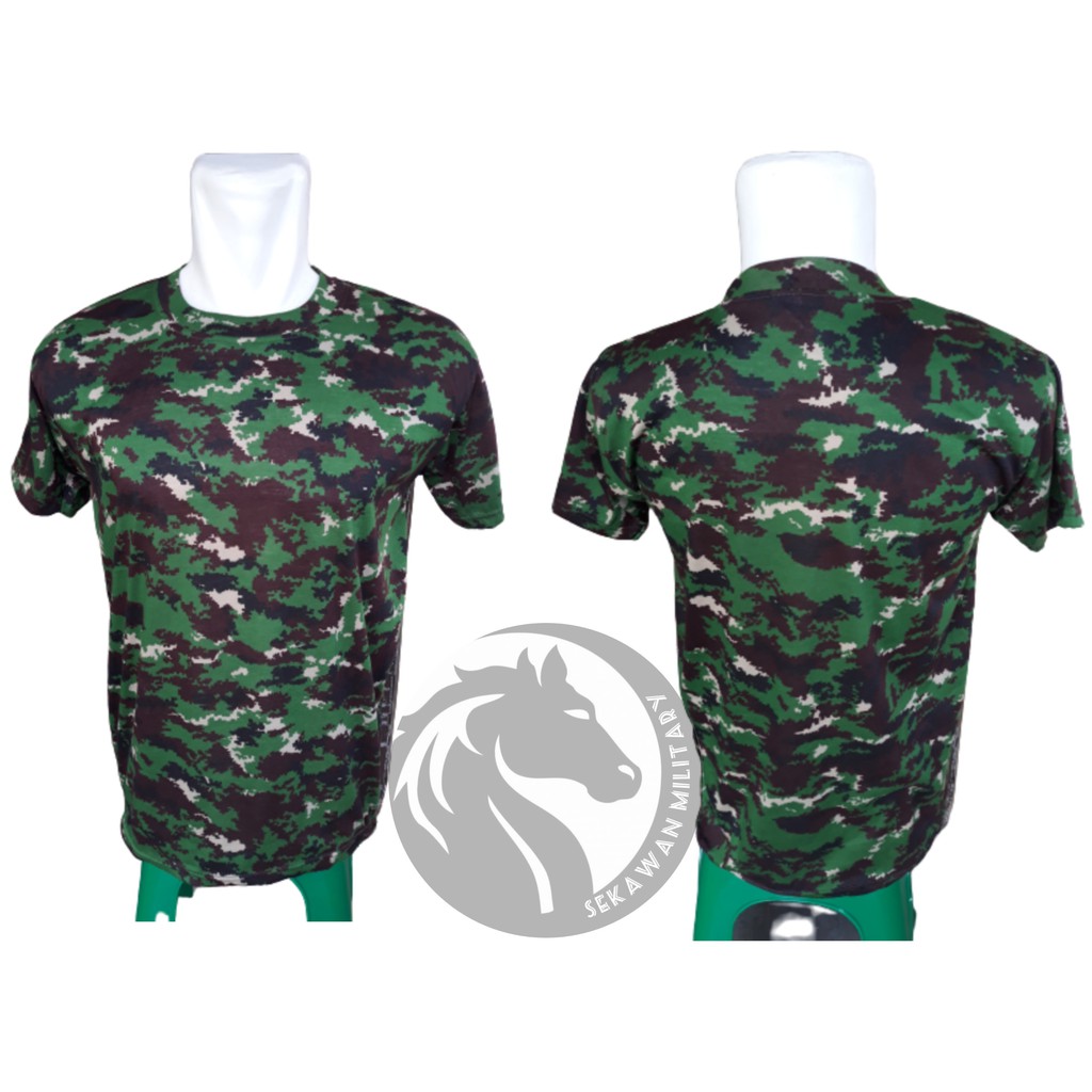 Jual Baju Kaos Pendek Loreng NKRI Oblong Loreng TNI | Shopee Indonesia