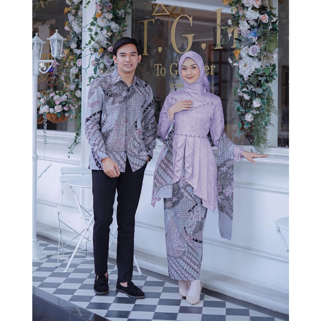 Jual Batik Couple Kebaya Modern Kebaya Wisuda Lamaran Baju Tunangan ...