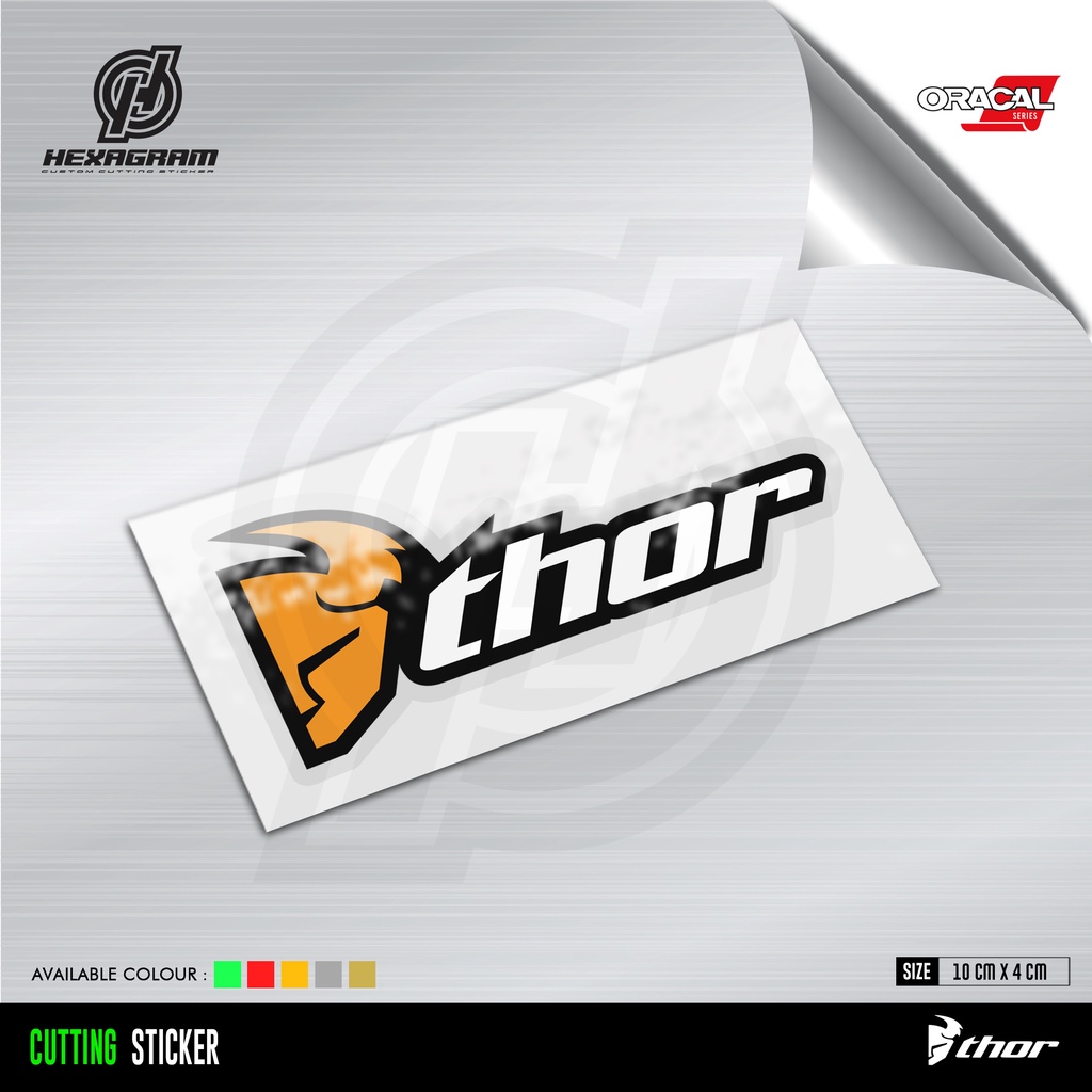 Jual Cutting Sticker THOR Racing Logo Kombinasi 3 Warna | Stiker THOR ...