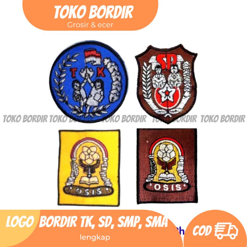 Jual Logo bordir TK / logo bordir sd / logo bordir osis smp / logo ...