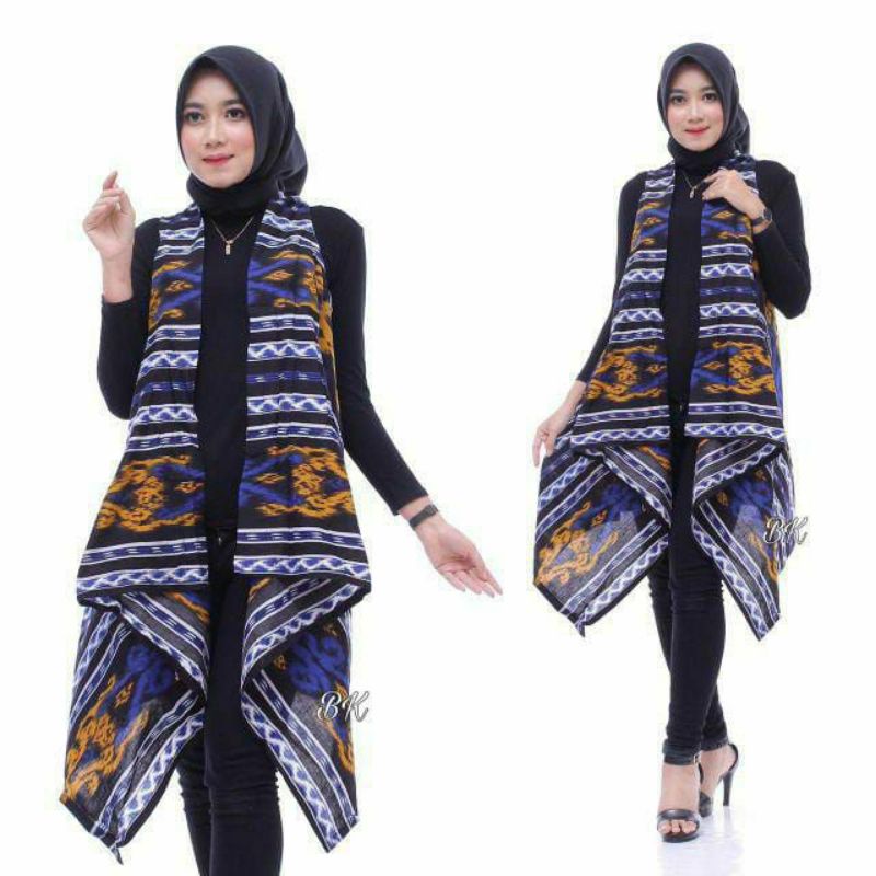 Jual long vest model batik modern cocok untuk buat kondangan | Shopee ...