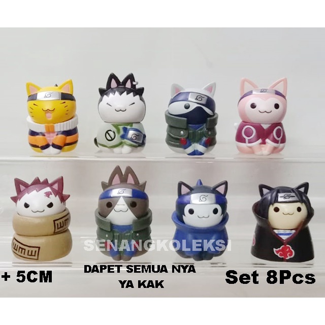 Jual Figure Naruto Ver Cat Naruto Versi Kucing Set 8 pcs | Shopee Indonesia