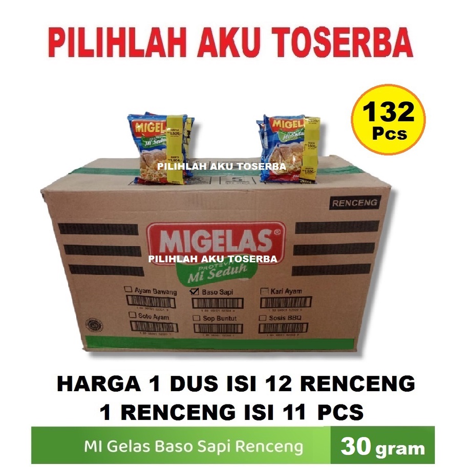 Jual Mie Gelas Migelas Rasa Baso Sapi @30 Gr - (HARGA 1 DUS isi 12 ...