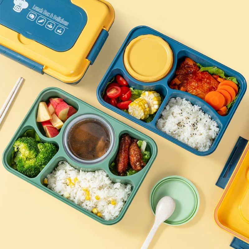 Jual Tempat Makan Bento / Kotak Makan Anak / Box Lunch Free Spoon ...