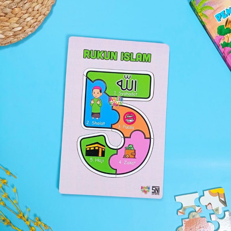Jual Mainan Kayu Puzzle Rukun Islam | Shopee Indonesia