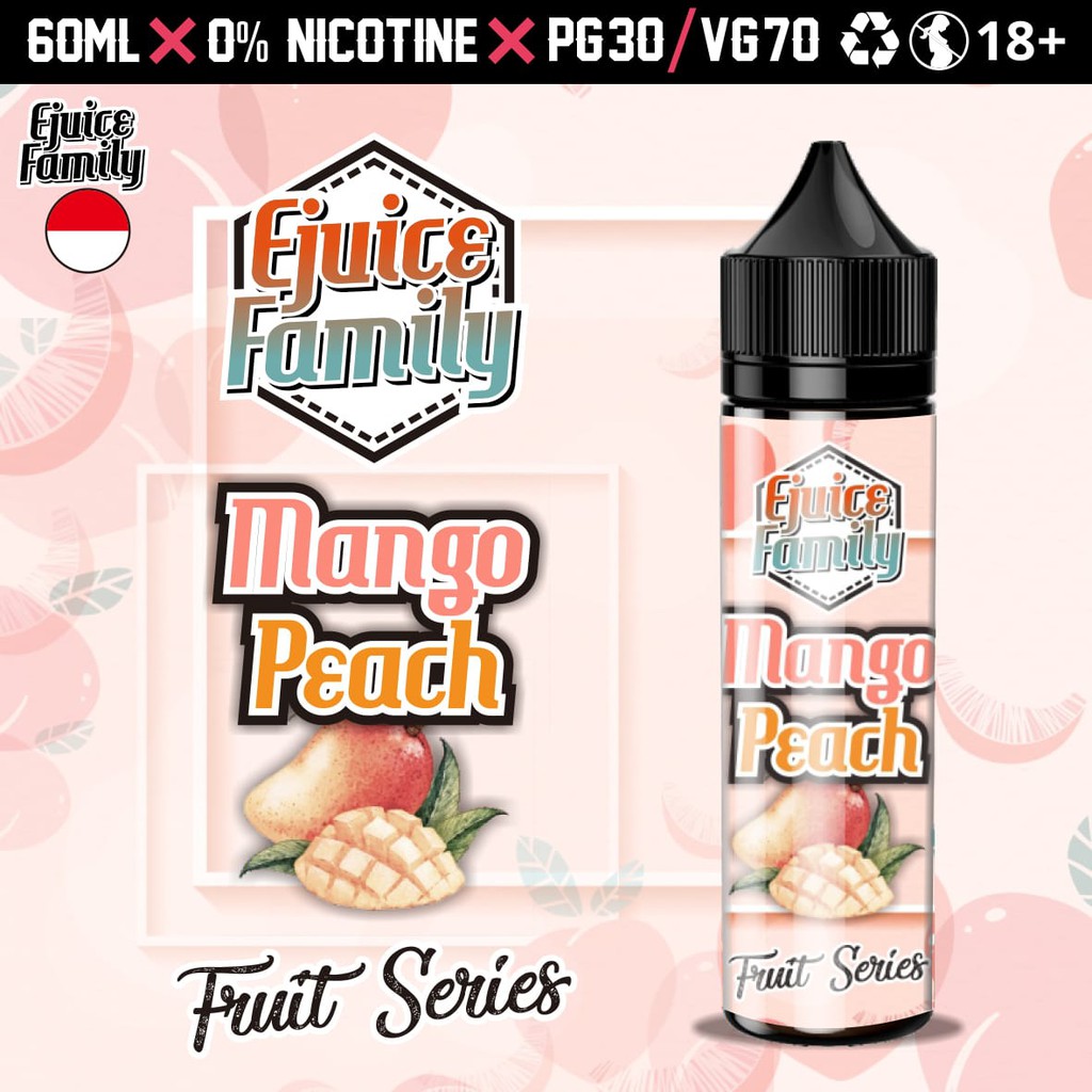 Jual MANGO PEACH PREMIUM EJUICE FAMILY LIQUID VAPE MURAH 60ML | Shopee ...