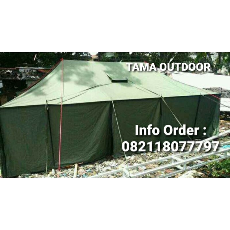 Jual Tenda Komando 4x6 Barak Pramuka Perkemahan Camping 1set Logo ...
