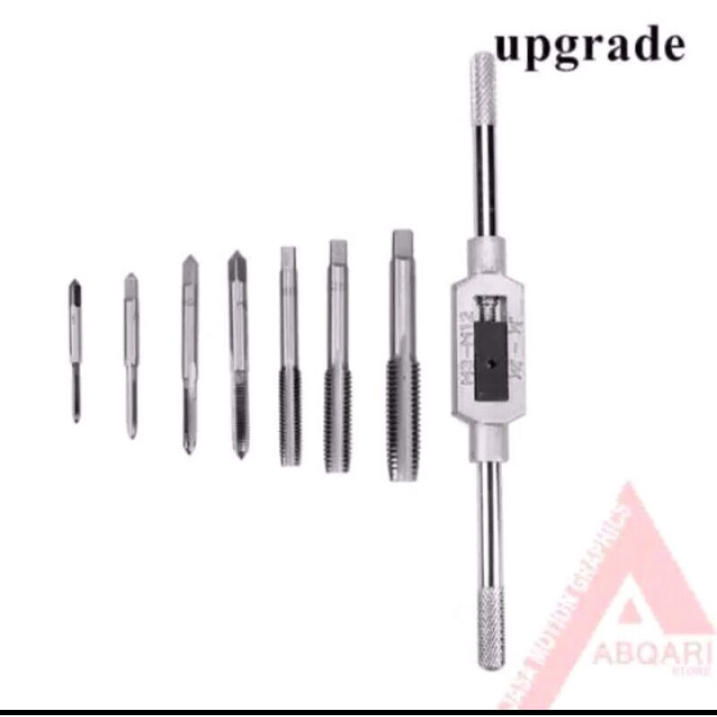 Jual Alat Senei Pembuat Drat Mata Tap set 8 pcs / mata bor pembuat ulir ...