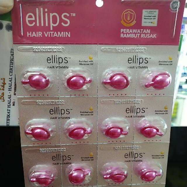 Jual Ellips hair vitamin(isi 20bj, pink) | Shopee Indonesia