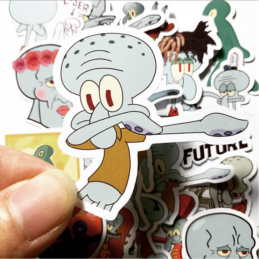 Jual SQUIDWARD SPONGEBOB CARTOON FILM MOVIES STICKER STIKER LOGO TUMBLR ...