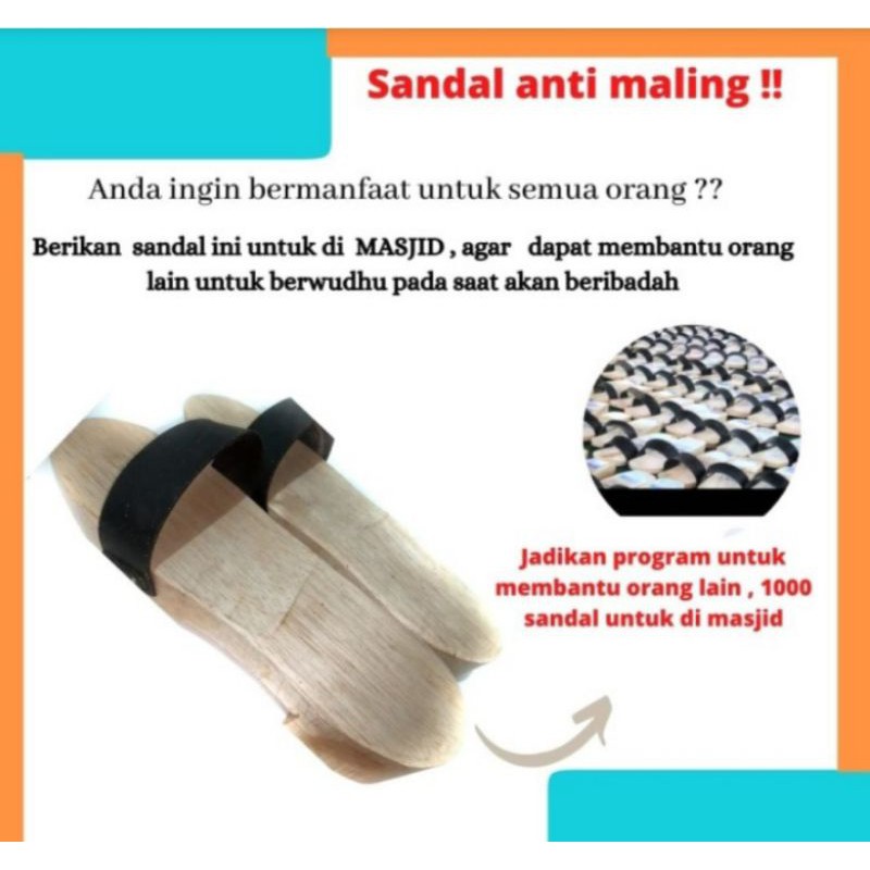 Jual Sendal sandal bakiak sandal kayu sandal tradisional sandal wudhu ...