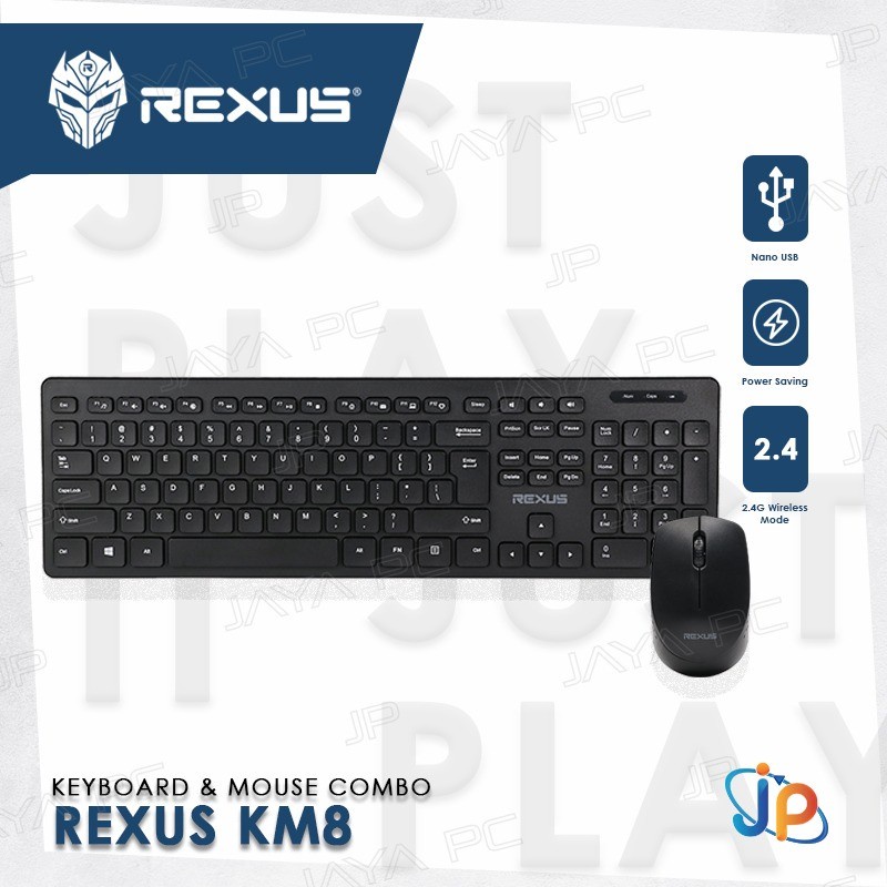 Jual Rexus KM8 Bundle Combo Office Keyboard + Mouse Wireless | Shopee ...