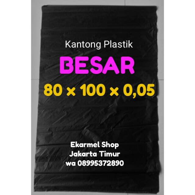 Jual Plastik Sampah HITAM 80x100 per pack | Shopee Indonesia
