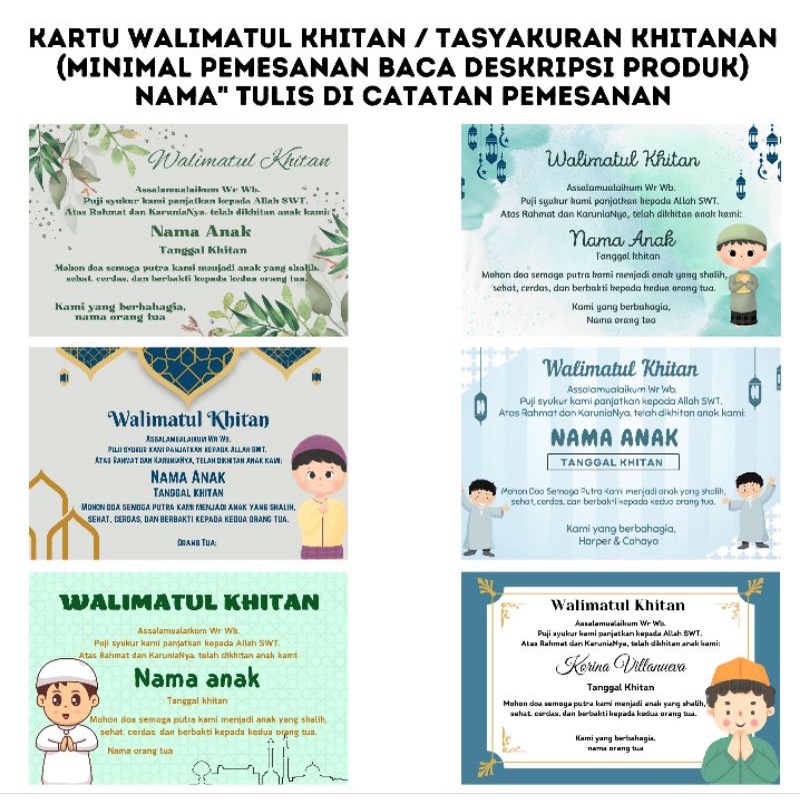 Jual KARTU KHITANAN / KARTU WALIMATUL KHITAN / KARTU TASYAKURAN ... Jual KARTU KHITANAN / KARTU WALIMATUL KHITAN / KARTU TASYAKURAN ...
