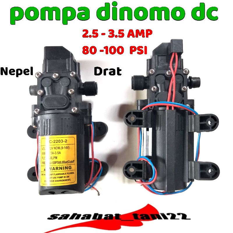 Jual Pompa Dinamo Sprayer Elektrik 12V 2.2A Pompa DC Cuci motor ...