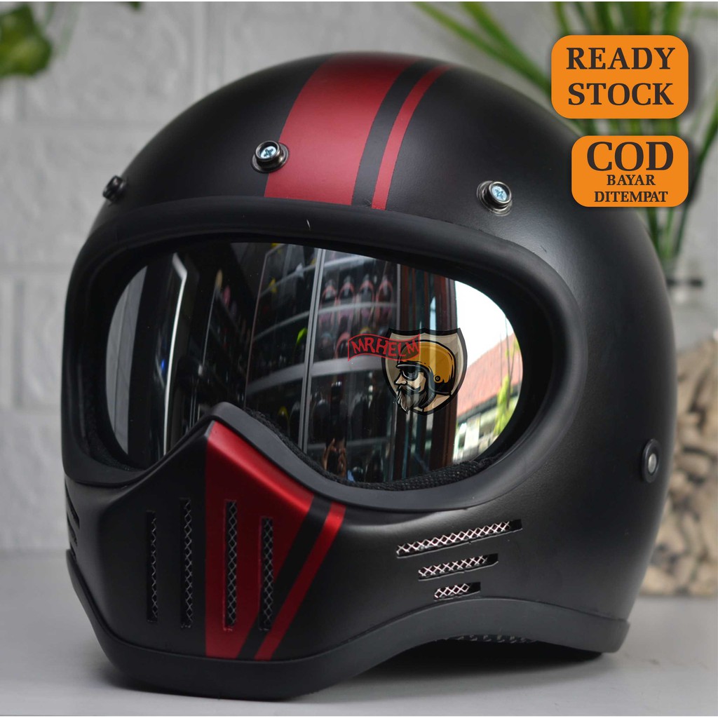 Jual HELM CUSTOM CAKIL M30 SIMPSON TRACKER + INNER VISOR ( MR HELM ...