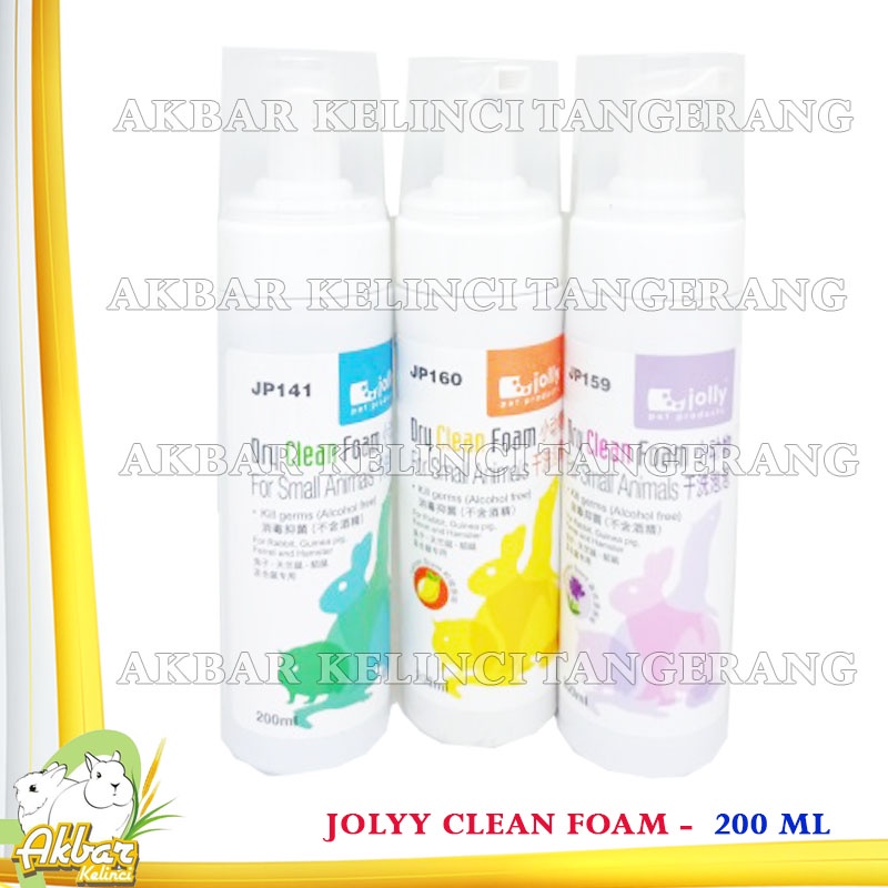 Jual Jolly Dry Clean Foam 200ml - Dry Foam - Shampoo Kelinci Cavy ...