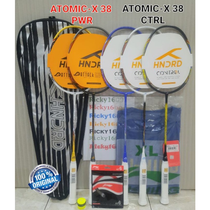 Jual RAKET BADMINTON HUNDRED ATOMIC-X 38 POWER / ATOMIC-X 38 CONTROL ...
