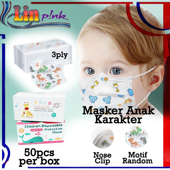 Jual Masker Anak Earloop 3ply / Masker Anak Earloop / Masker Anak 3 ply ...