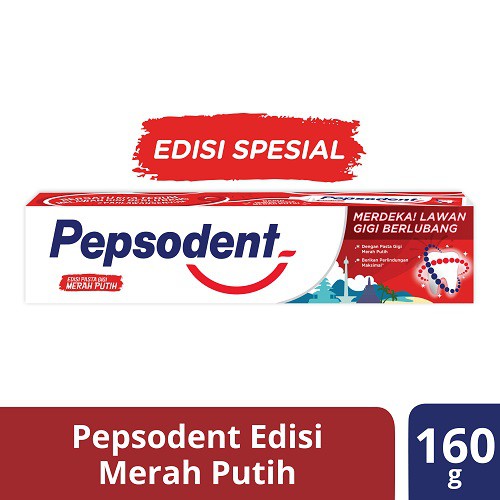 Jual Pepsodent Pencegah Gigi Berlubang Pasta Gigi Edisi Spesial Merah ...