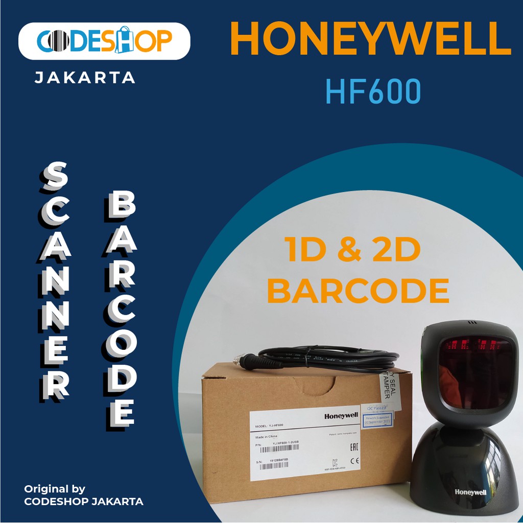 Jual SCANNER DUDUK BARCODE 1D & 2D HONEYWELL HF600 IMAGER ( 2 DIMENSI ...