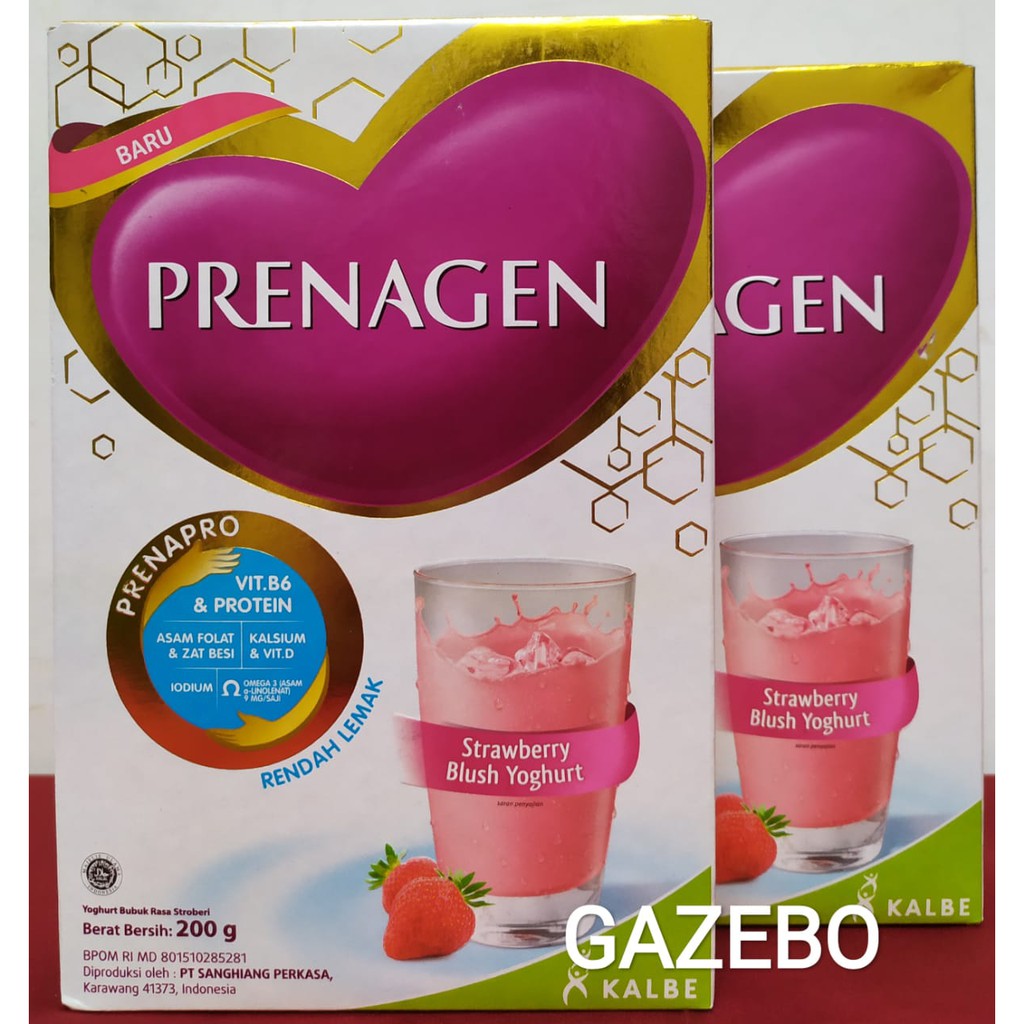 Jual Prenagen Mommy Strawberry Blush Yoghurt dan Almond Soya 200 gr | Shopee Indonesia