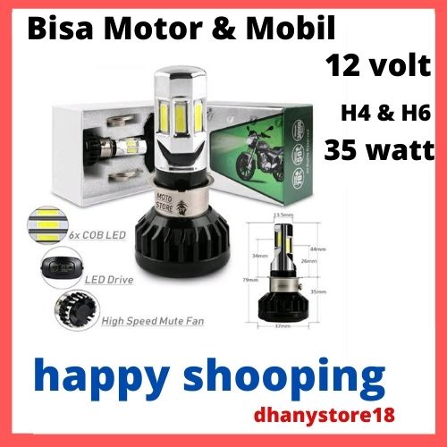 Jual RTD Lampu LED Motor RTD 6 Sisi Dan 3 Sisi Original RTD RAYTON - RTD 3 SISI Socket ( H6, H4 ...