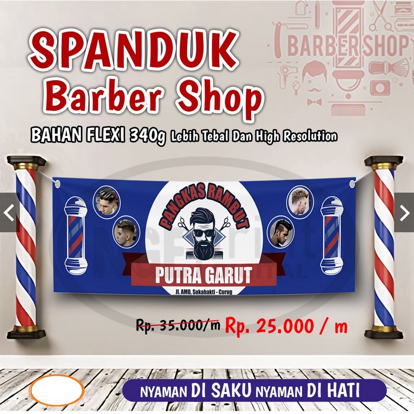 Jual Banner Potong Rambut / Banner Pangkas Rambut / Banner Barbershop ...