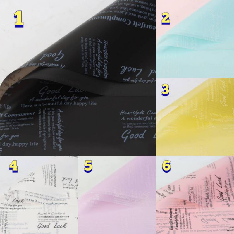 Jual Cellophane Waterproof - Flower Wrapping Papper Good Luck ...