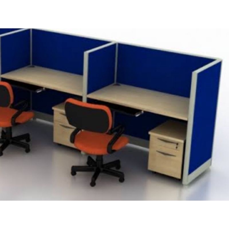 Jual Partisi/Workstation kantor 2 meja | Shopee Indonesia