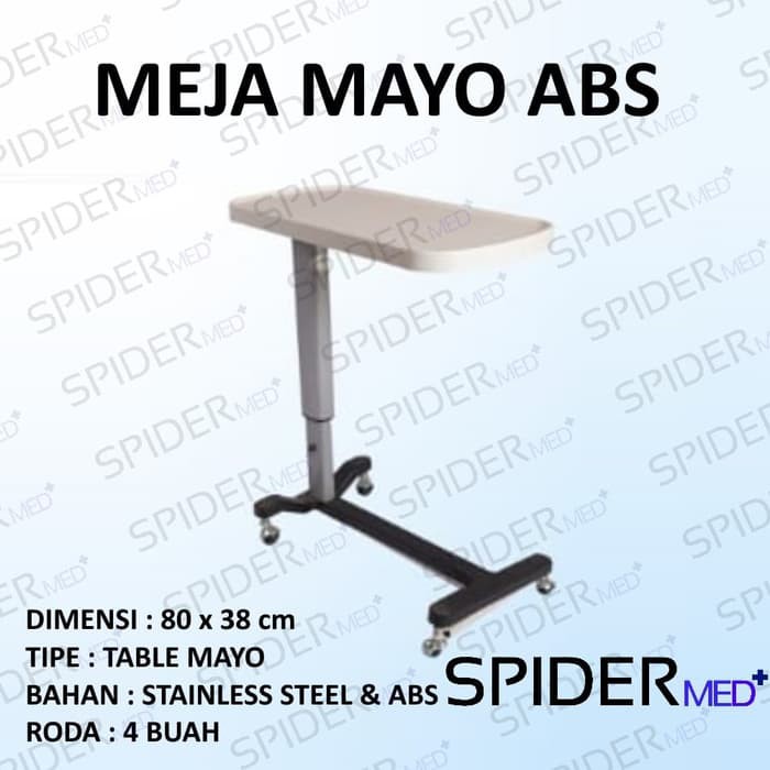 Jual MEJA MAYO ABS / MEJA MAKAN PASIEN ABS / OVER TABLE MAYO ABS ...