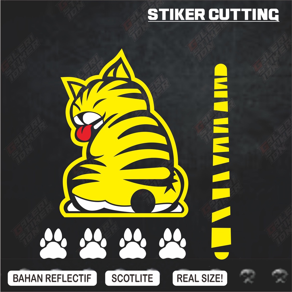 Jual stiker kaca mobil kucing lucu sticker mobil wiper kucing ekor ...