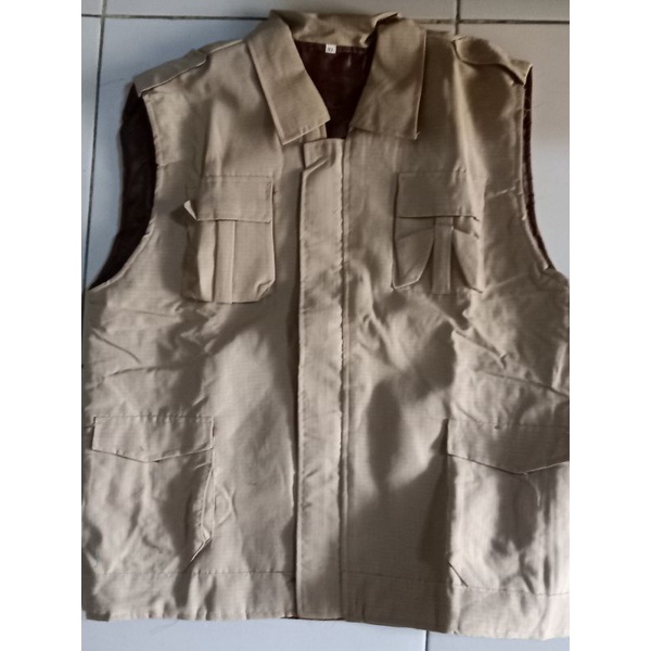 Jual rompi coklat ripstok#rompi krah coklat | Shopee Indonesia