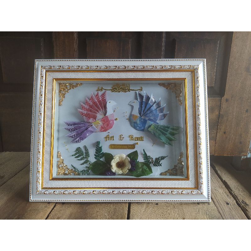 Jual MAHAR PERNIKAHAN MODEL BURUNG MERPATI ukuran 30x40x3 | Shopee ...