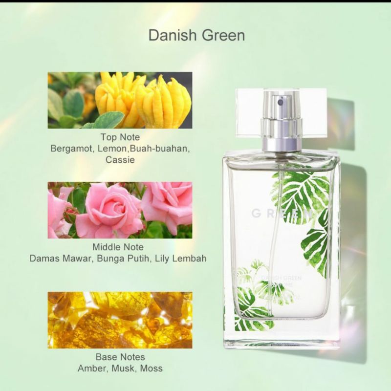 Jual Miniso parfum danish green 50ml parfum aroma green tea Indonesia ...