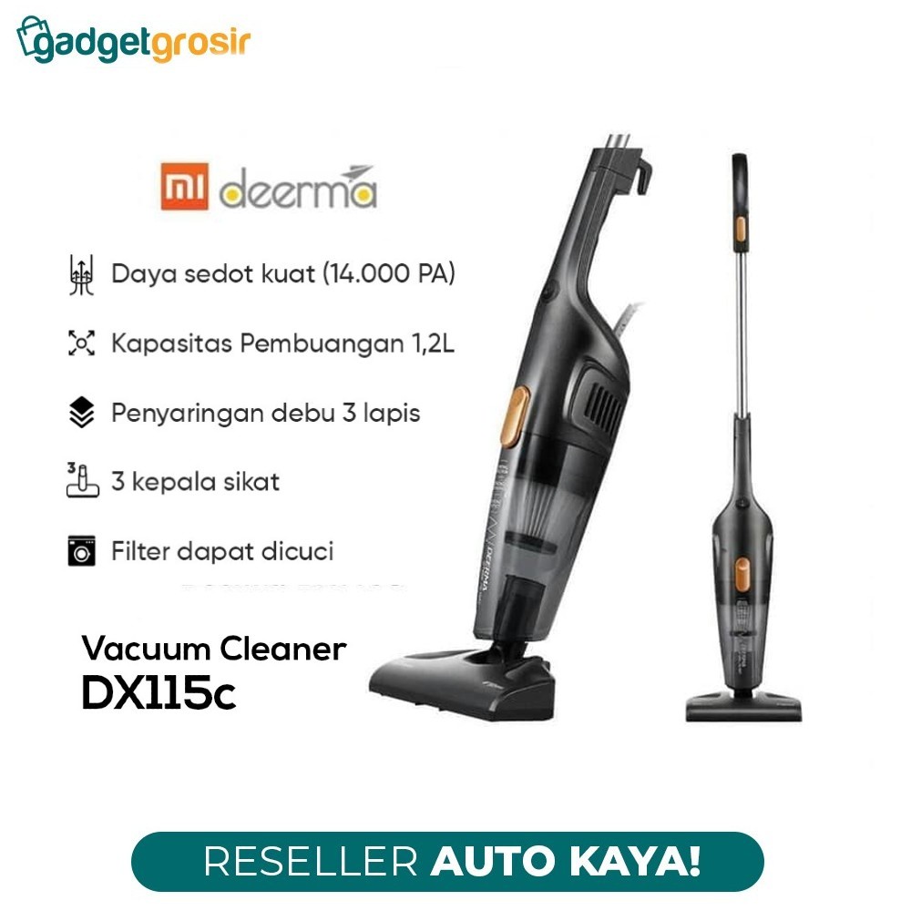 Jual DEERMA DX115C Vacuum Cleaner Vertikal 2in1 Portable Penyedot Penghisap Debu Handheld Sofa ...