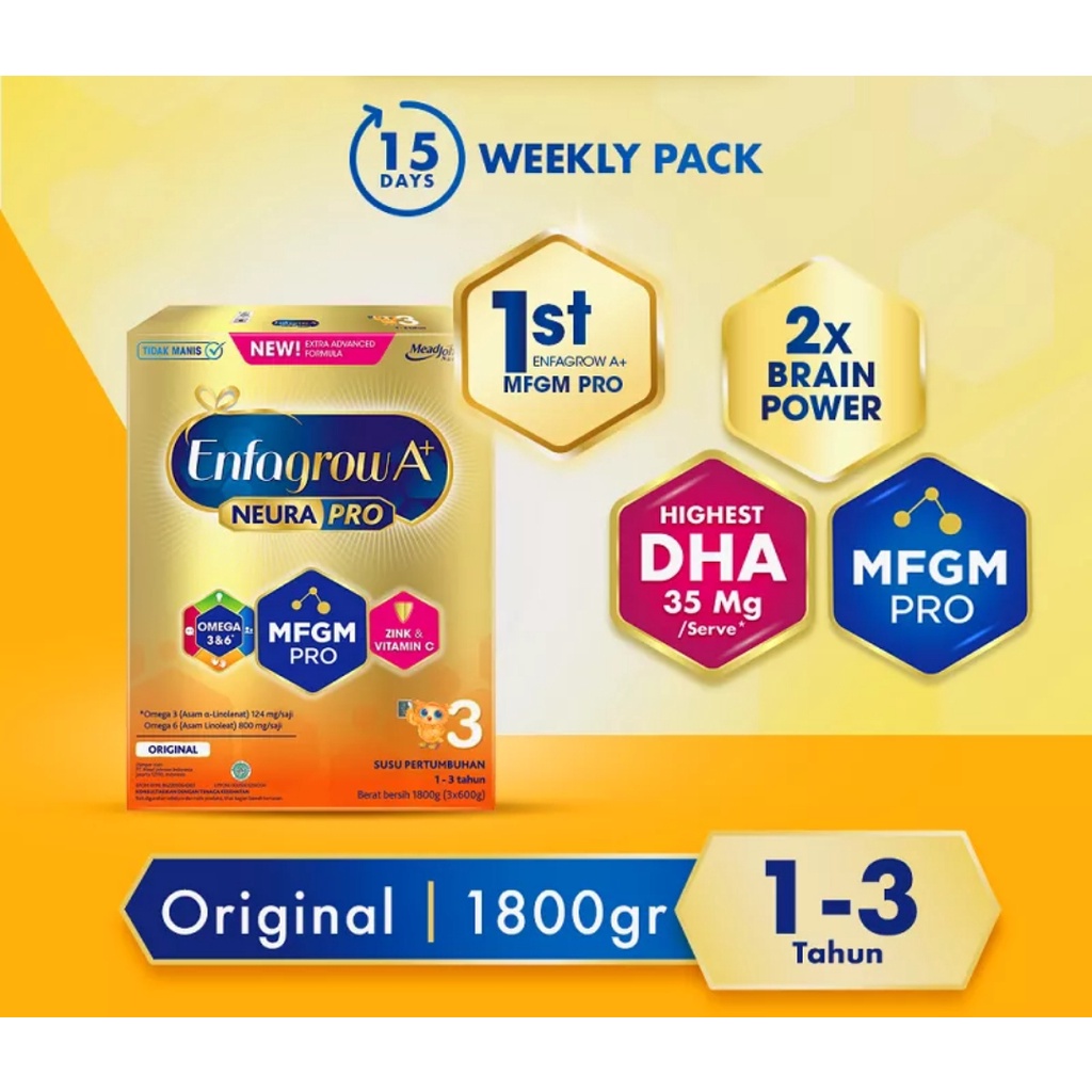 Jual Enfagrow A+ 3 Original 1800g (EXP 2024) | Shopee Indonesia