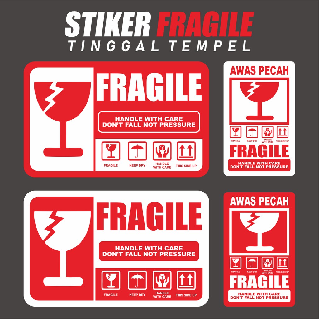 [READY STOCK] STIKER LABEL FRAGILE PENGIRIMAN | Shopee Indonesia