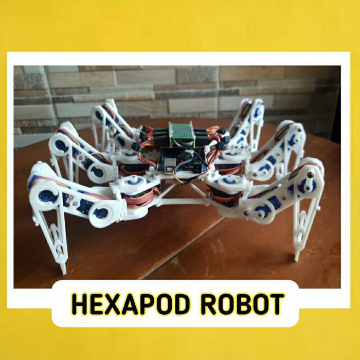 Jual KIT ROBOT HEXAPOD FULLSET 3D PRINTED DIY ARDUINO - HITAM | Shopee Indonesia