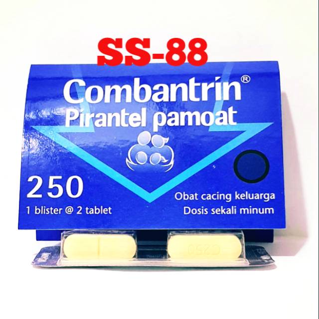 Jual COMBANTRIN 250MG - OBAT CACING ( ISI 2 TABLET ) | Shopee Indonesia