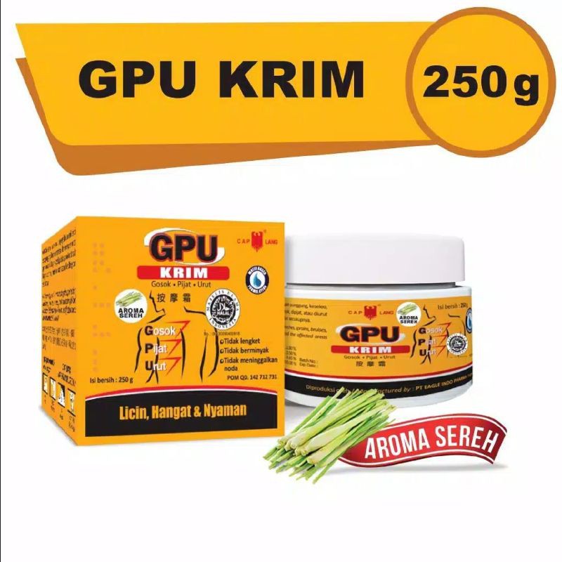 Jual GPU CREAM PIJAT 250 GR | Shopee Indonesia