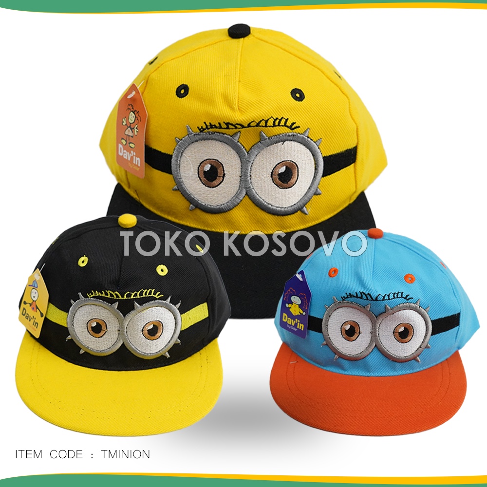 Jual Topi Snapback Anak Laki Laki Motif Mata Minion Usia 3-12 Tahun ...