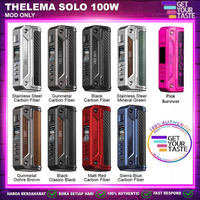 Jual Thelema Solo 100W MOD ONLY Box Mod by LOST VAPE | Shopee Indonesia