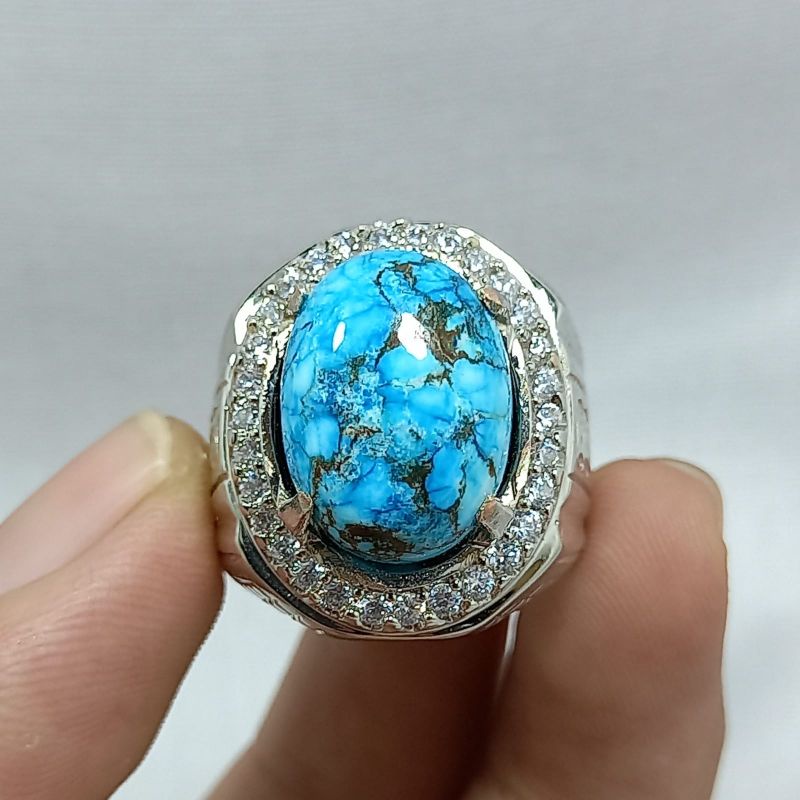 Jual Batu Pirus Persia asli natural siap pakai | Shopee Indonesia